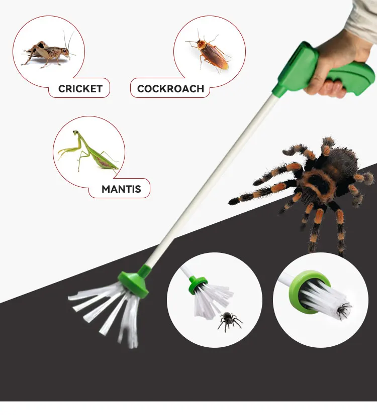 Eco-friendly Long Handle Insect Catcher - Spider & Insect Control Tool