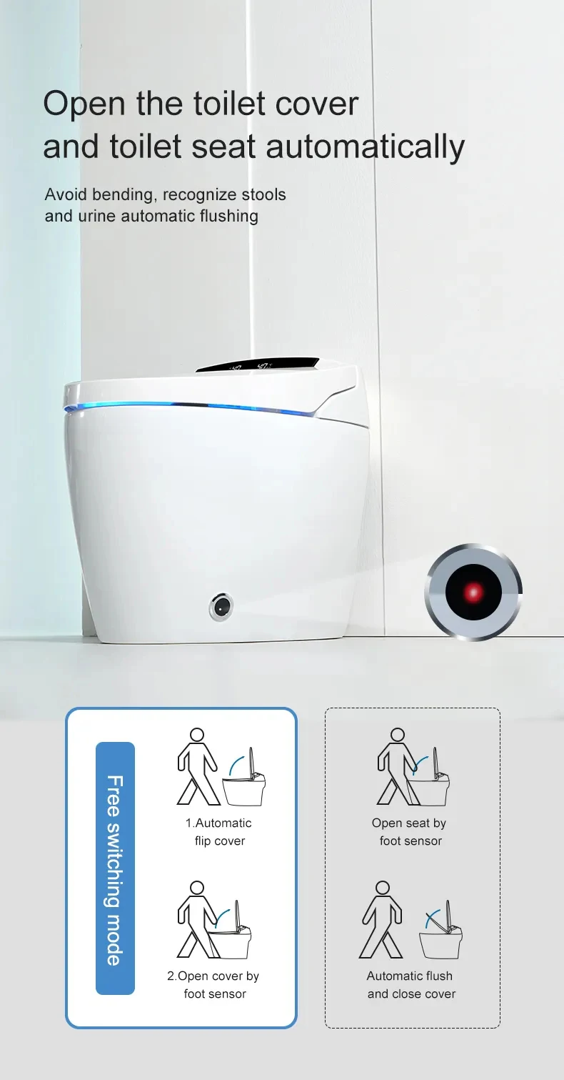 Smart Toilet - Auto Sensor Flush Open Electric Wc Commode