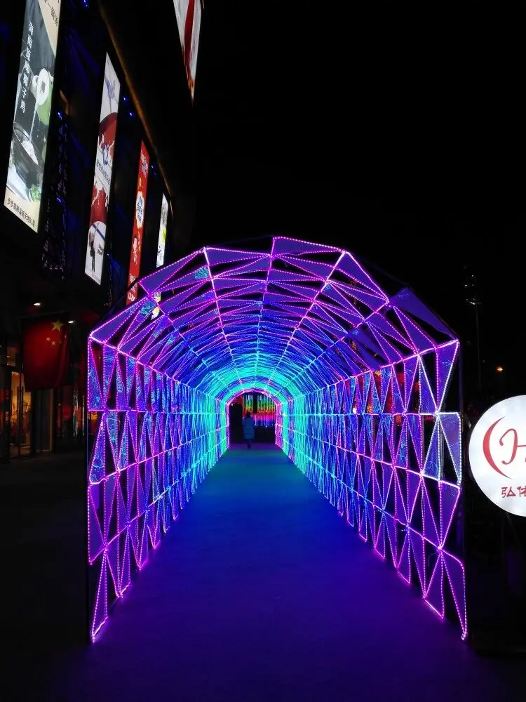 Outdoor Christmas Decorative Acrylic Led Arch Light Time Tunnel Arch ...