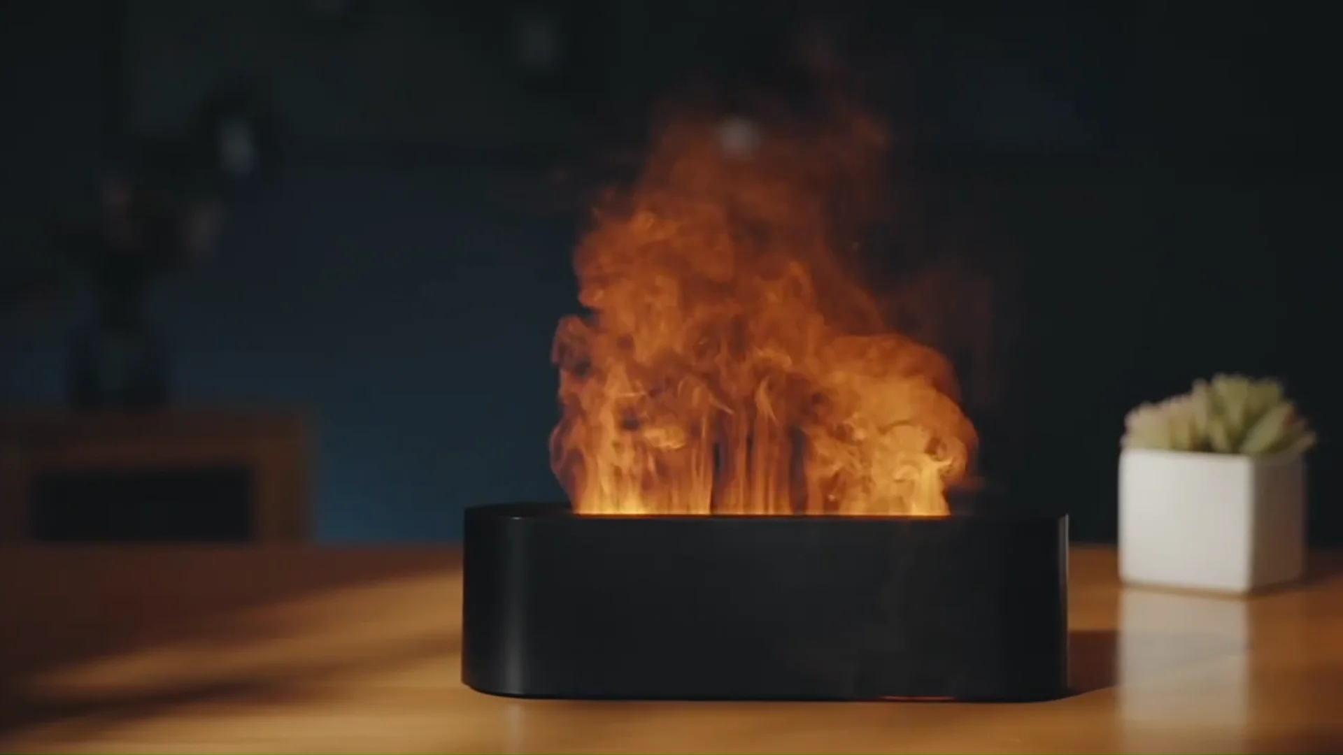 Flame Effect Essential Oil Aroma Diffuser Household Use150ml Usb 3d Air ...