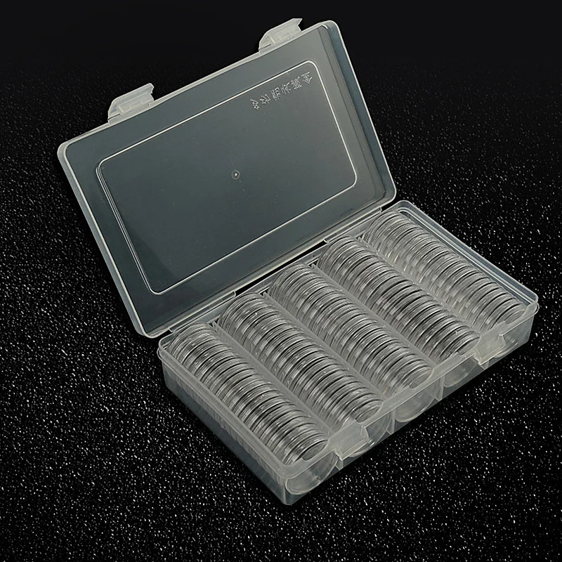 Transparent Coin Collecting Holders Bullion Coin Boxes Plastic Storage ...