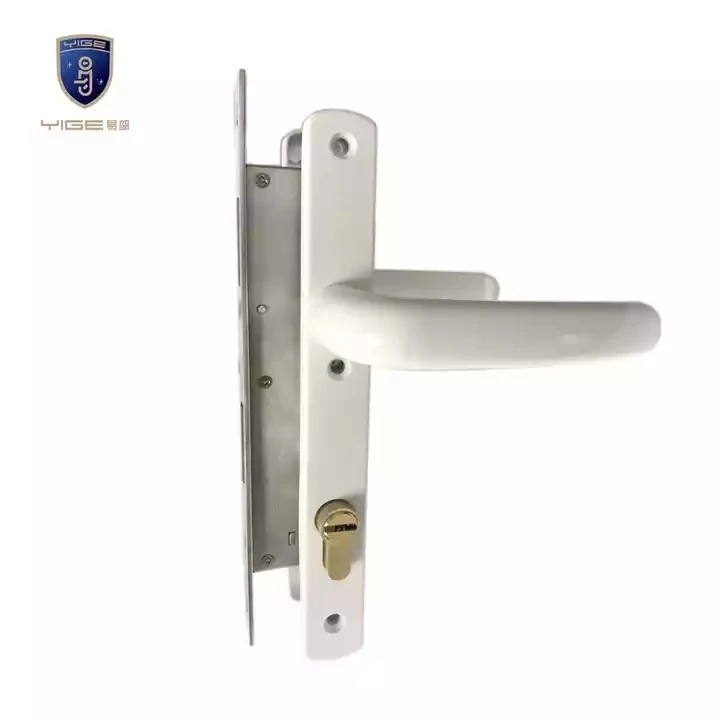 Broken bridge door lock panel door handle flat open aluminum alloy door ...