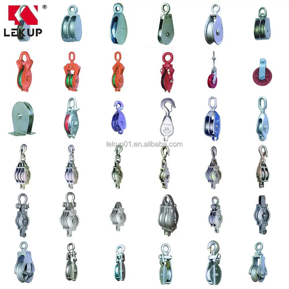 Open Type Pulley Block Single Sheave With Hook Painted Single Wheel ...