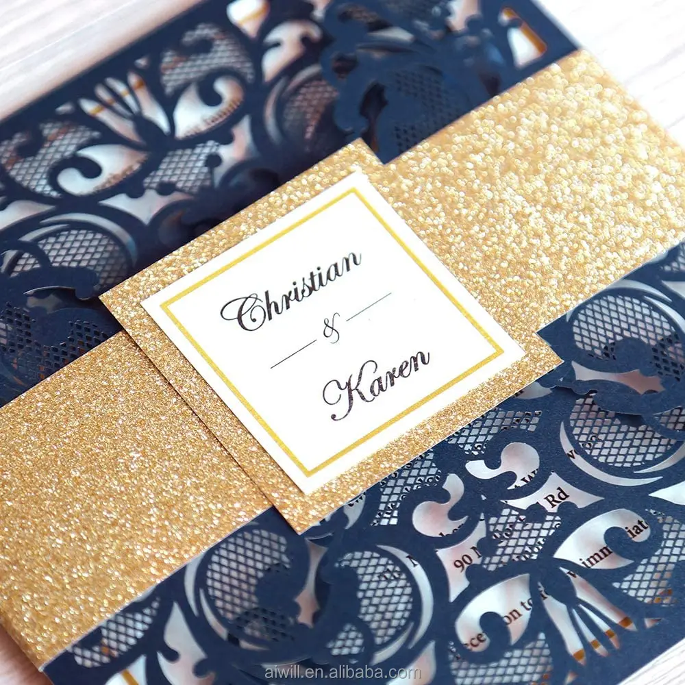 Wholesale Luxurious Royal Style Wedding Invitation Card Envelope