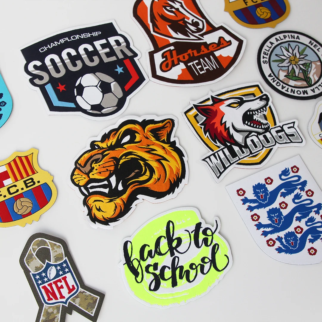 Custom Fabric Embroidered Patch Brand Logo Badges Sew On Embroidery ...