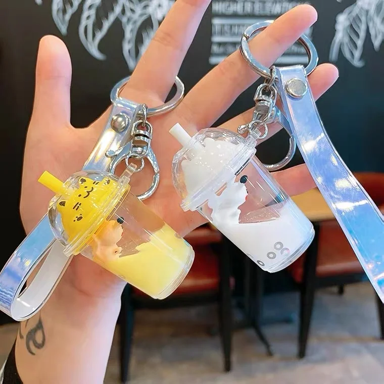 Heart Shape Surface Liquid Keychain Custom Glitter Keychains - Buy ...