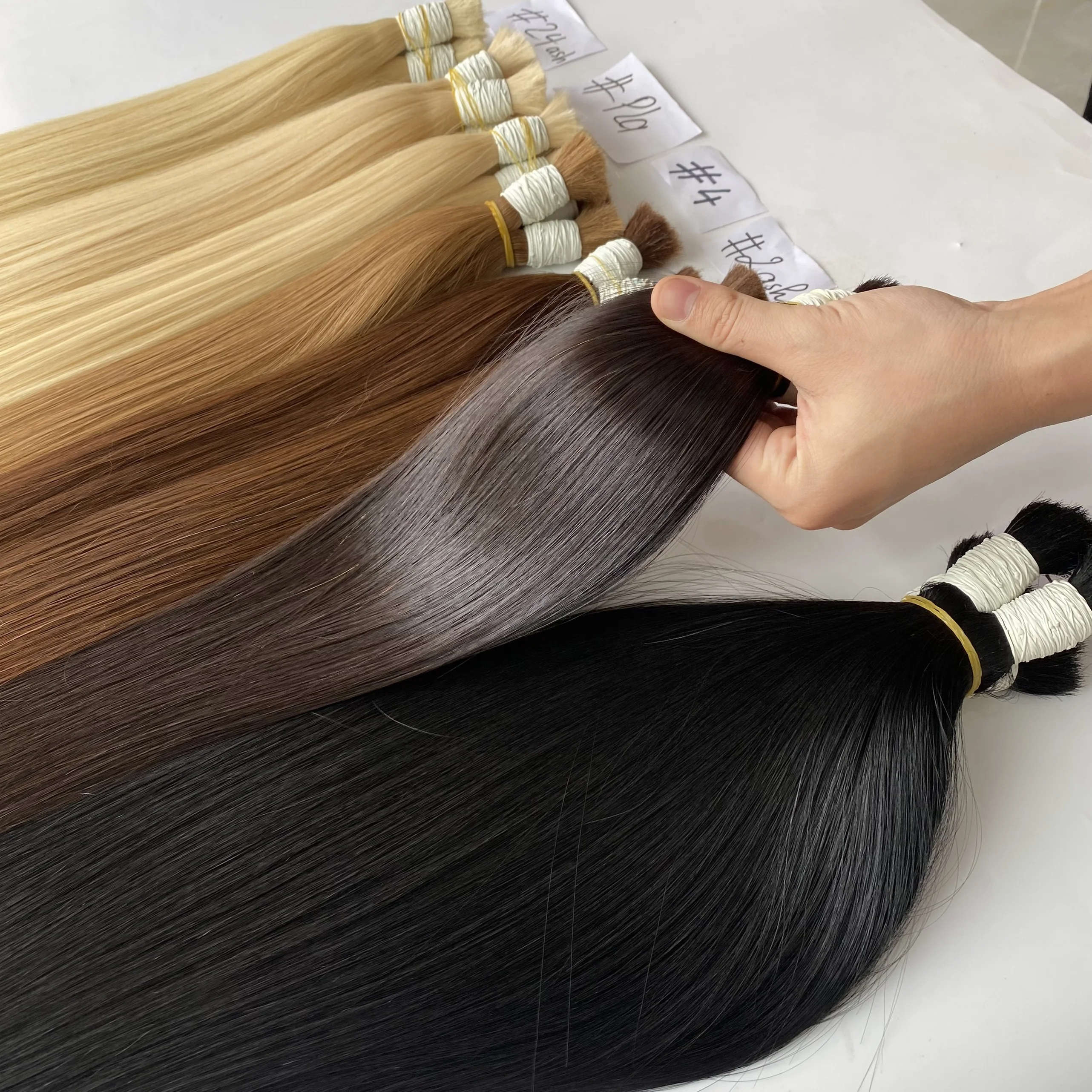 Wholesale Remy Virgin Human Hair Cuticle Aligned Luxury Bulk Vietnamese ...
