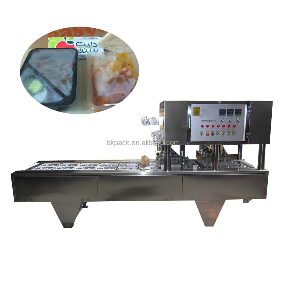 Automatic Linear Tofu Filing Box Tray Filling Sealing Packing Machine ...