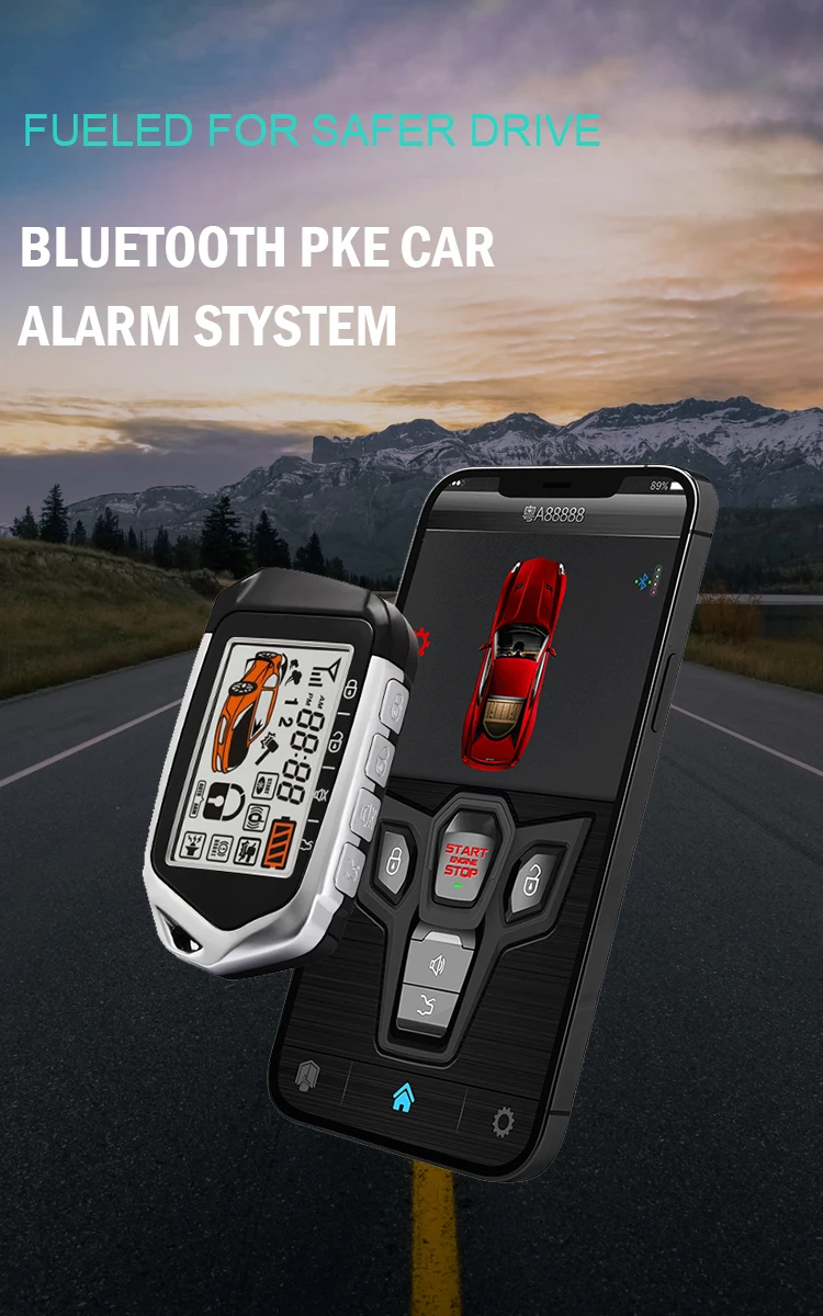 Smart Car Alarm System - Two Way Security & Remote Control
