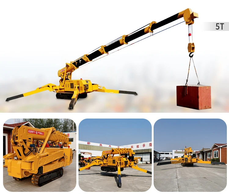 New Lift 3t Tracked Chassis Portable Crane Lifting Equipment Remote ...