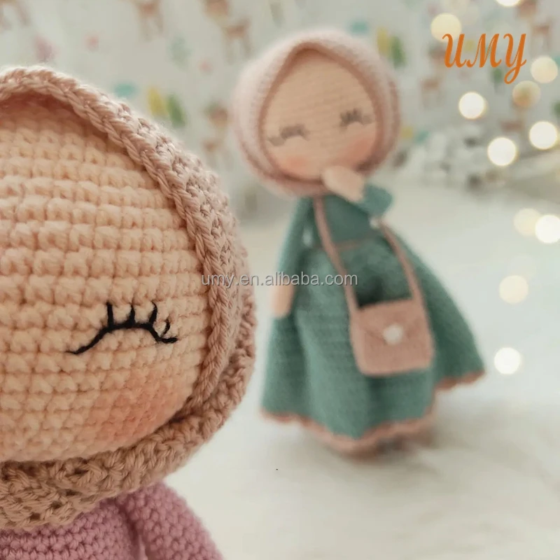 Baby Knitted Islamic Crochet Tricot Dolls Hijab Muslim
