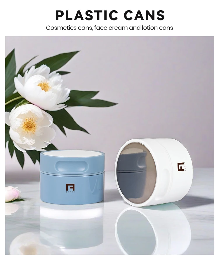 Blue Plastic Jars 50g Skin Care Cream Packaging Plastic Jars Factory ...