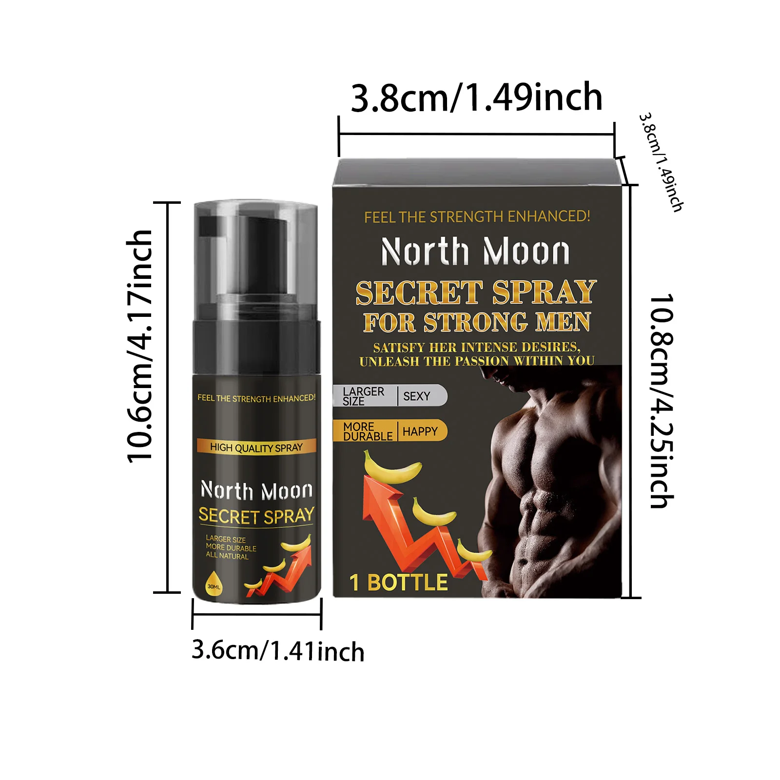 North Moon Factory Wholesale 30ml Natural Lasting Time Spray for Men
