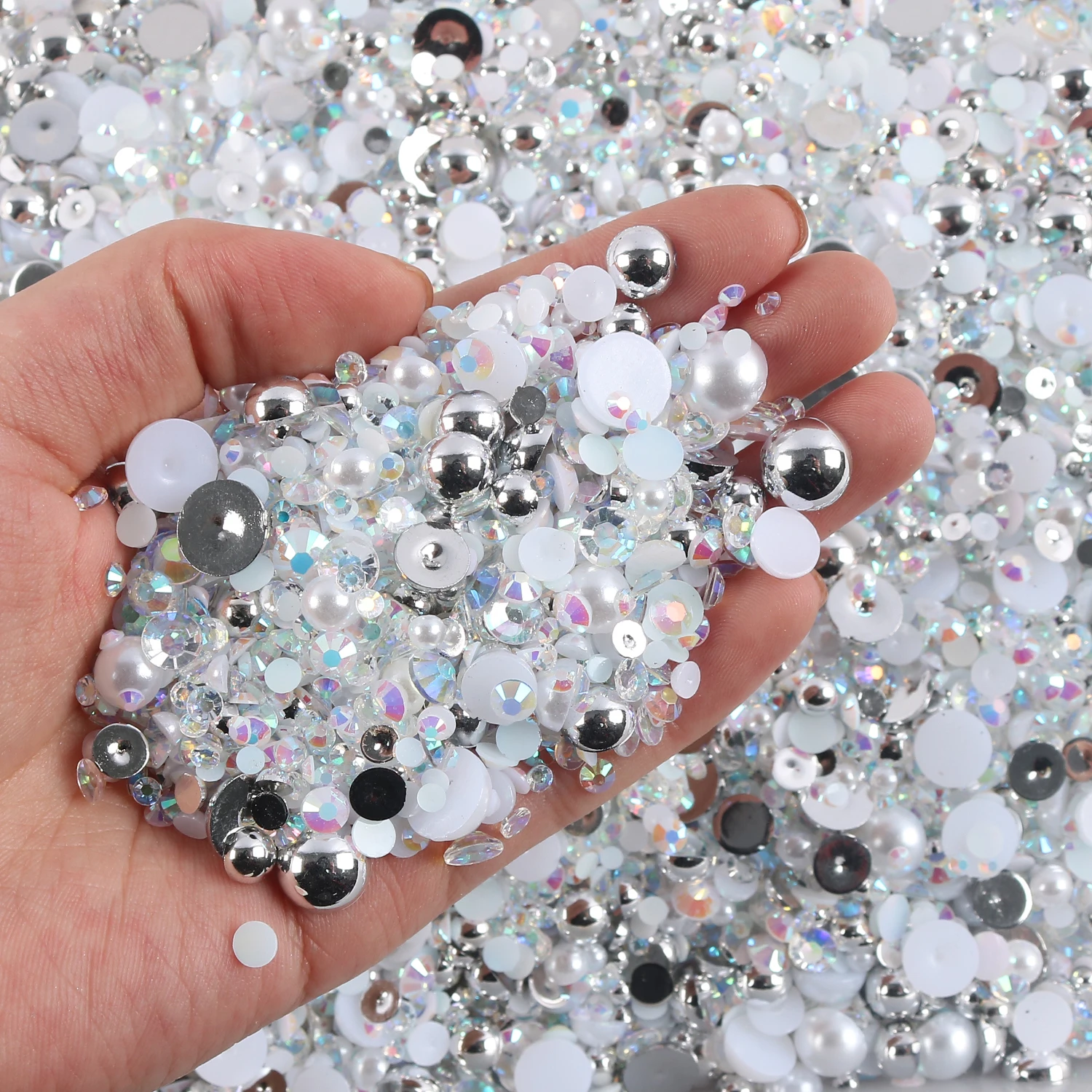 Mix Resin Rhinestone Pearls For Clothing Decorations Glitter Nail Gems ...