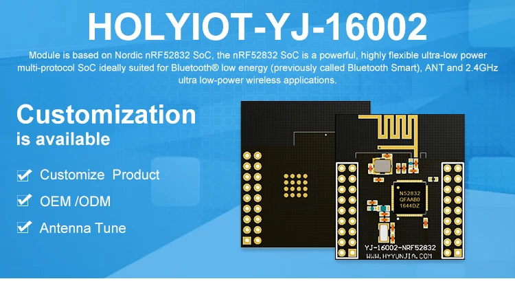 Nordic Nrf52832 Chipset Ibeacon Module for BLE Mesh Development