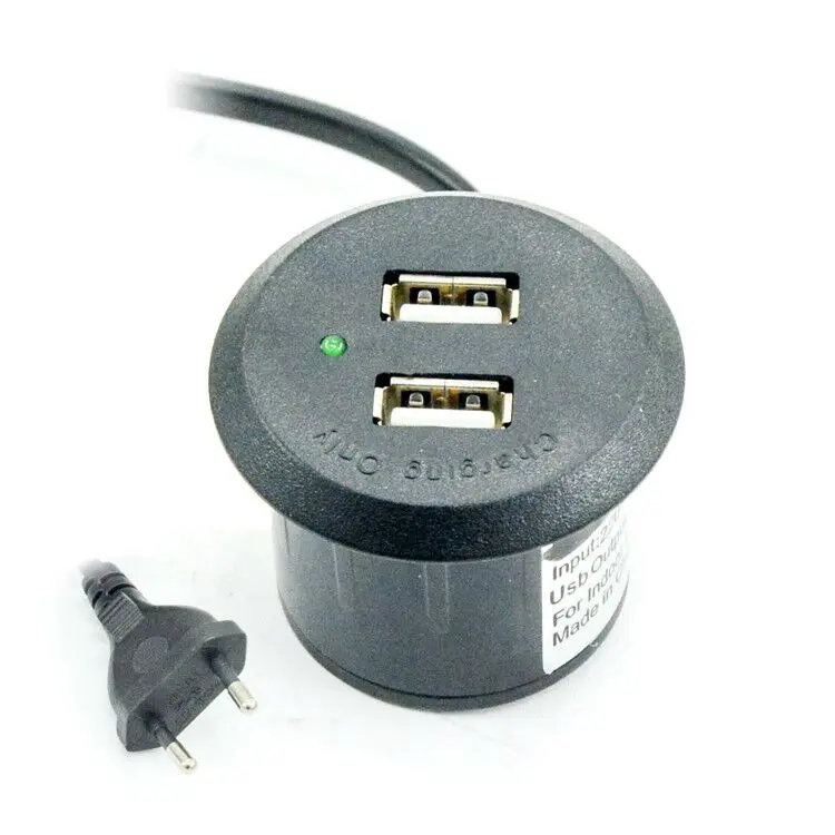 Charger Only Usb Furniture Office Desktop Hidden Socket Round Usb ...