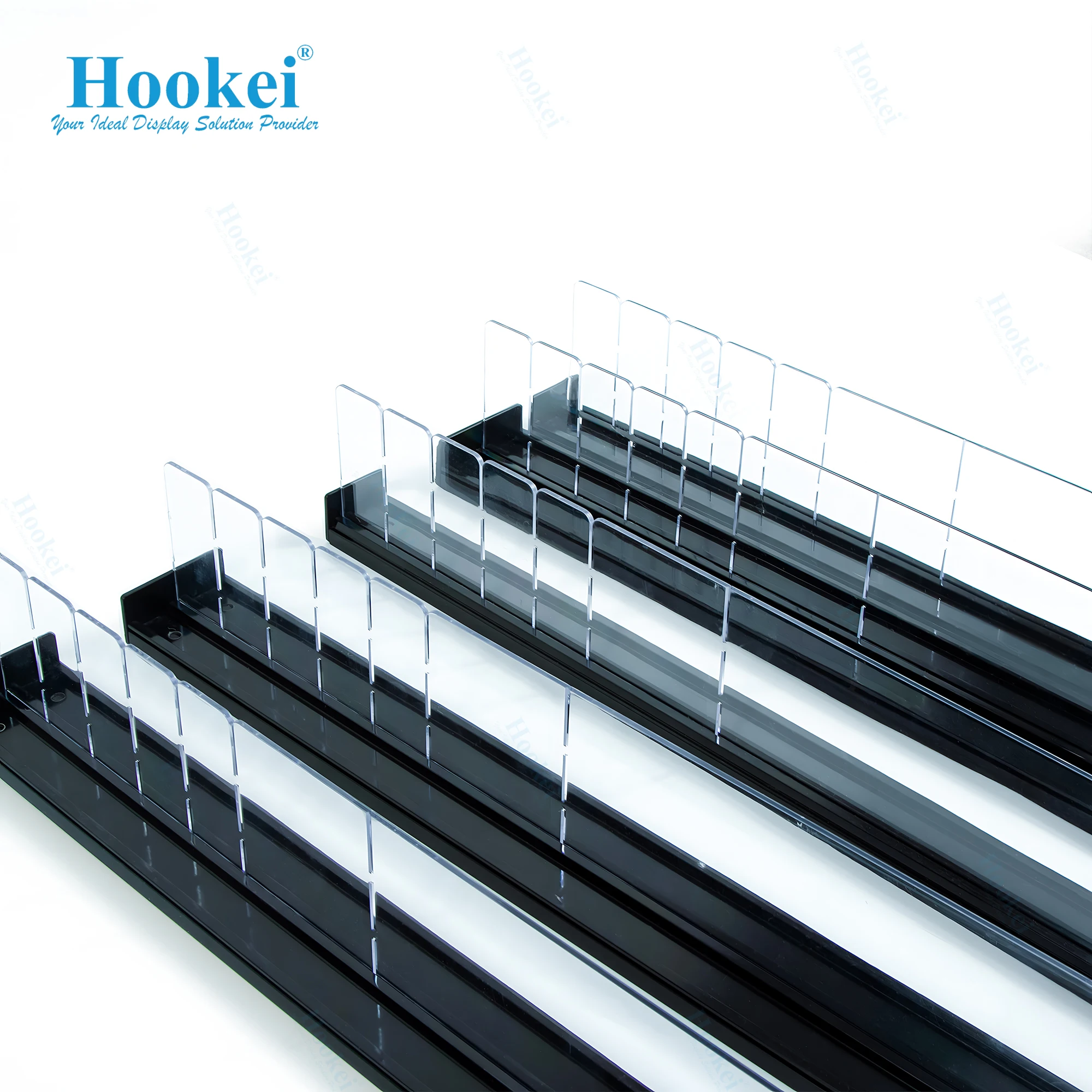Supermarket Automatic Plastic POS Shelf Divider Dispenser