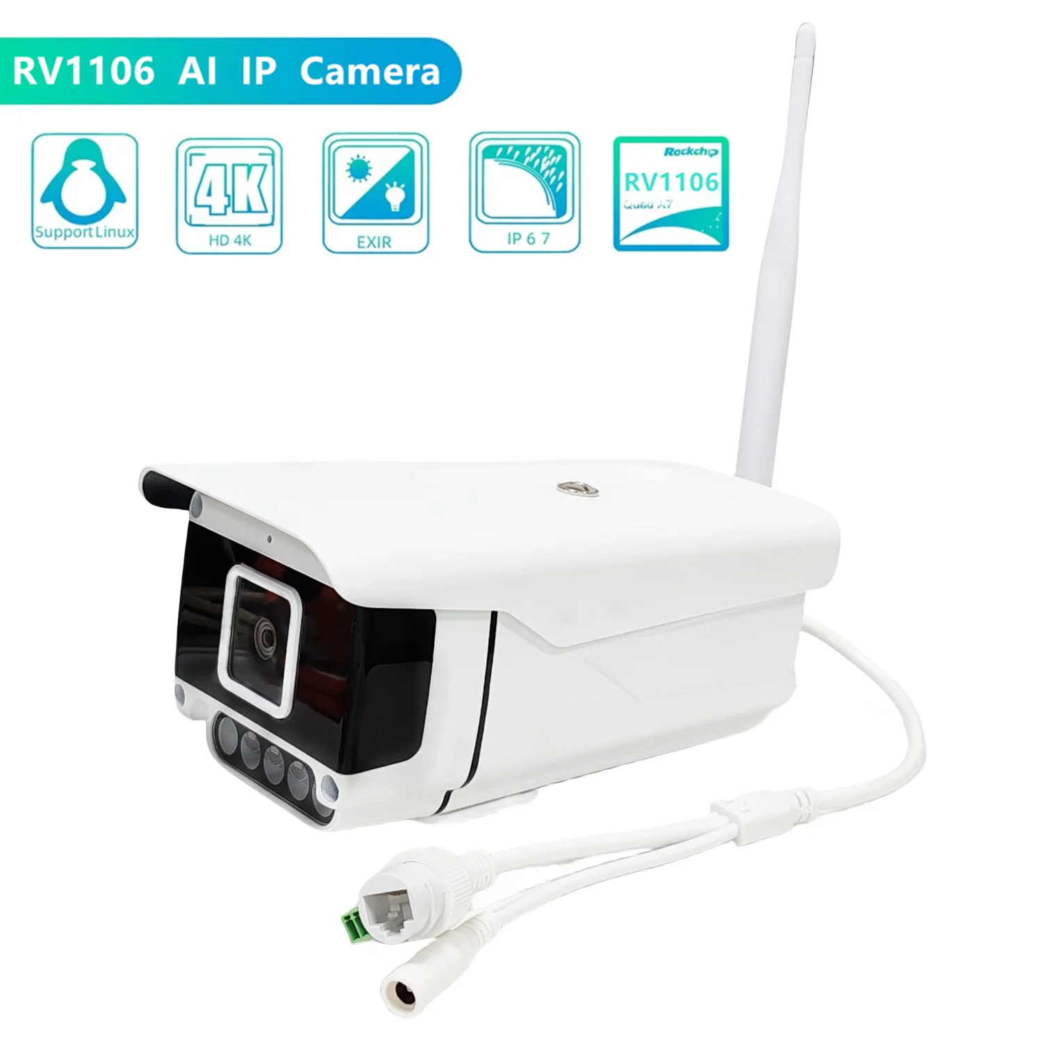 Rv1106 5mp Ai Ip Camera Outdoor/indoor,Smart Security Camera,Wi-fi Starlight Color Night Vision ...
