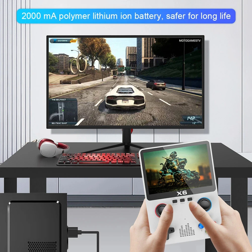 Newest X6 Portable Game Console 3.5 Inch Ips Screen Mini Handheld Game Player With 10000 Games ...