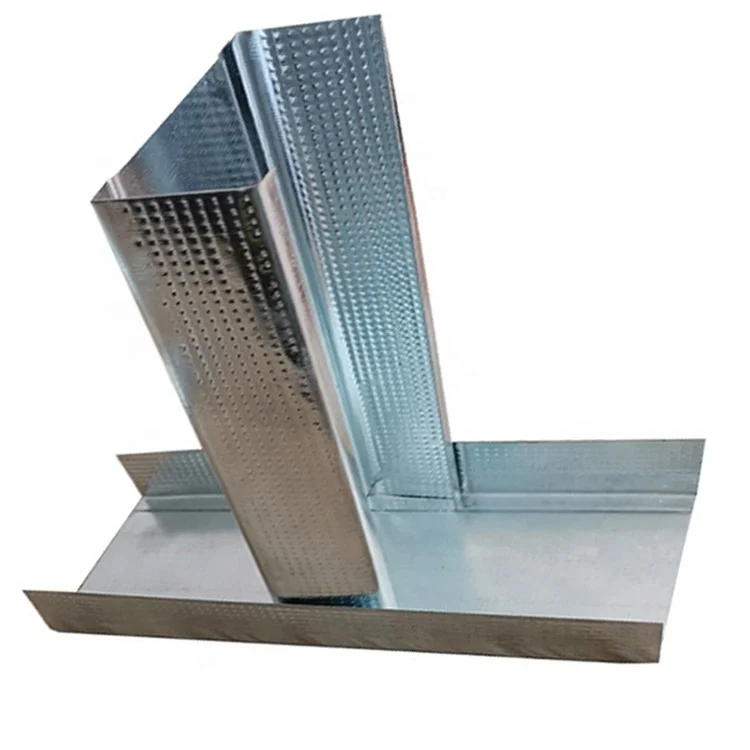 Galvanized steel channel drywall profile framing work metal stud track ...