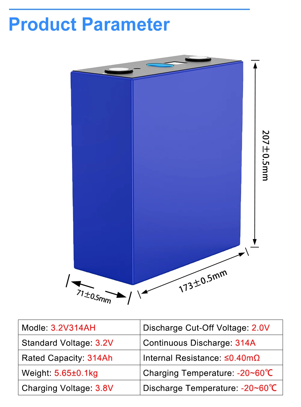 Hithium 280ah 300ah 314ah Prismatic Solar Lithium Batteries