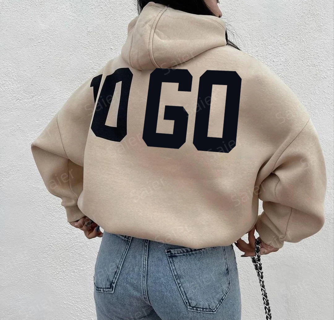 Custom Women's Big Letters Hoodies - Sustainable & Stylish