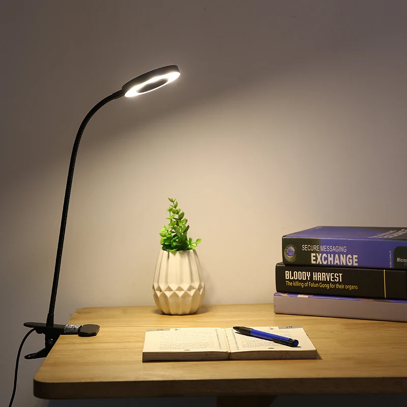9W Minimalistic Student Desk Lamp Flexible Hose 3 Color Temperature 10 ...