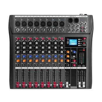 Professional 8 Channel Professional Audio Sound Mixer Usb Audio Mixer ...