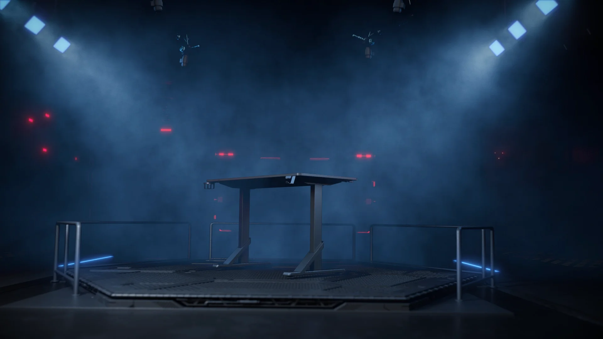 Gmd11-3d Heavy Duty Rgb Lighting Gaming Desk With Pegboard Game ...