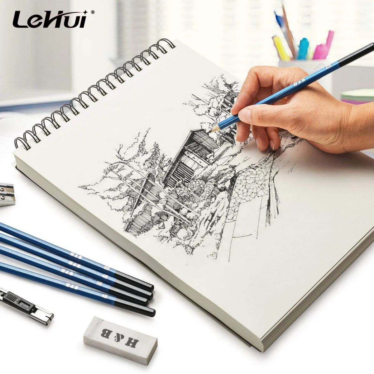 Lehui Hot Sale 9 X 12 Inches 100 Sheets Art Drawing Pad Sketch Book ...