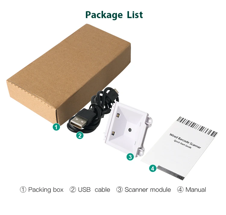 2d Embedded Barcode Scanner Mini Bar Code Reader Embedded Omnidirectional Qr Code Reader Low