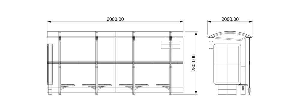 Street Furniture Metal Bus Shelter Design Bus Stop Station Structure ...