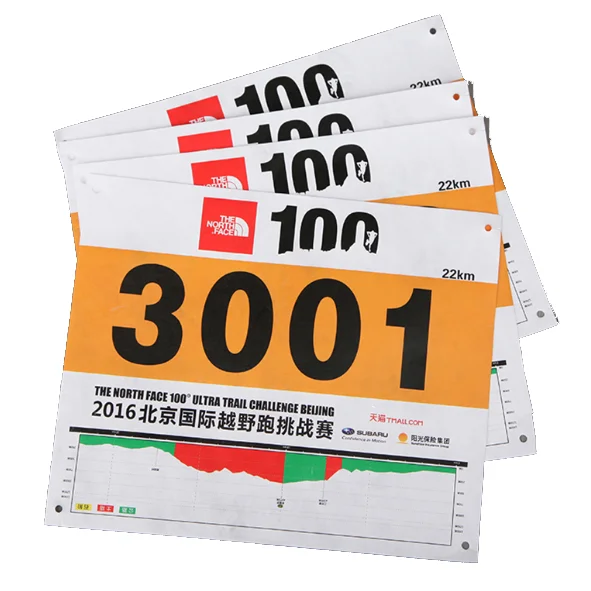 Custom Printing Tyvek Paper Runner Marathon Race Bib Numbers Running ...