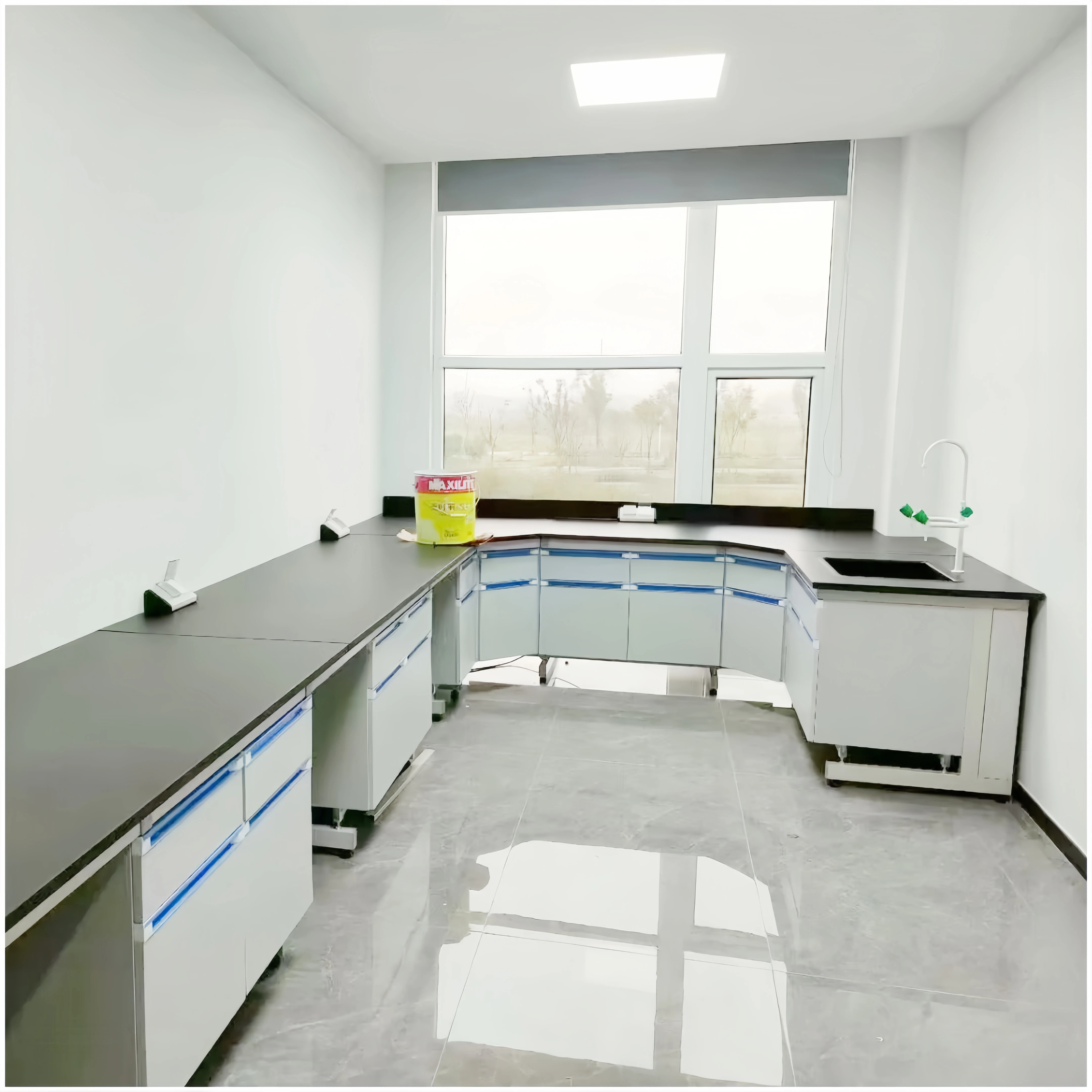 Customizable Laboratory Furniture All-steel Lab Bench With Pp Sink ...