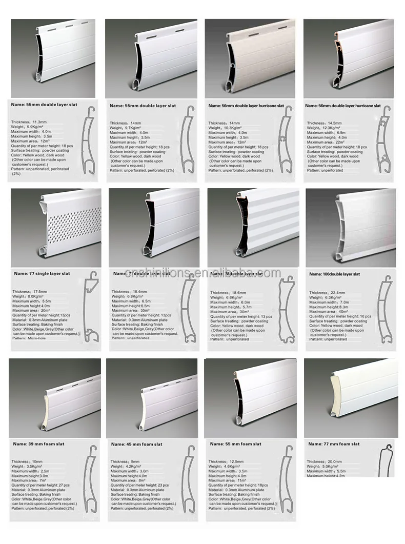 Shinilion Aluminum Roller Shutter Slats - Durable & Stylish