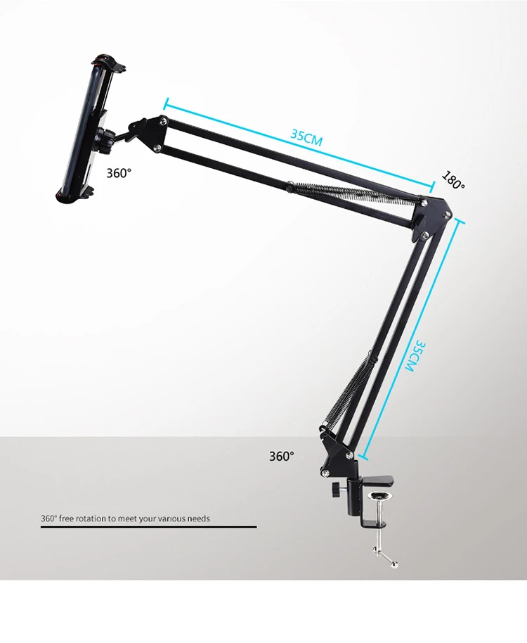 Cantilever Folding Phone Stand Clip Pole Security Long Arm Height ...