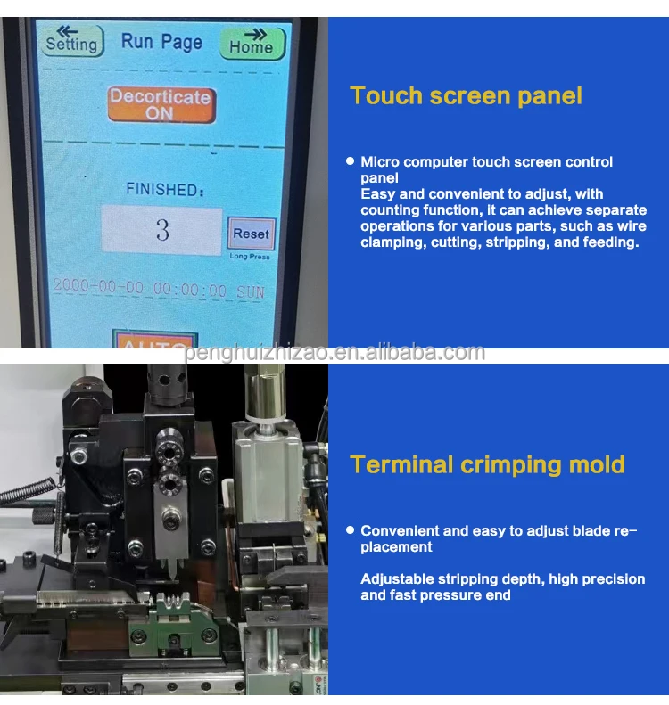 Double Parallel Wire Splitting Stripping and Crimping Machine Two Pin ...