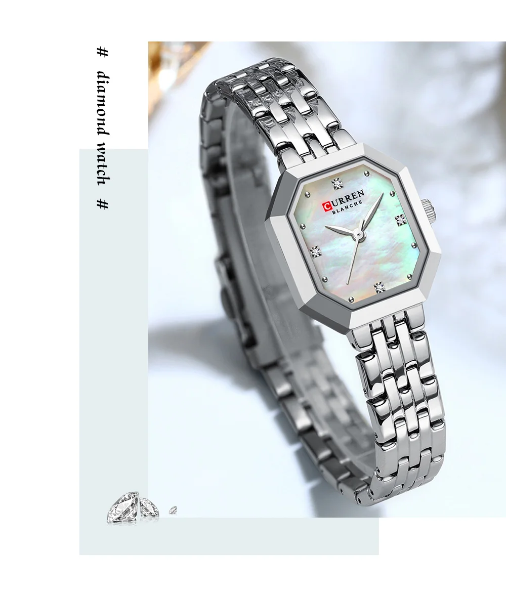 CURREN 9108 New High-hardness Glass Mirror Ladies Quartz Movement ...