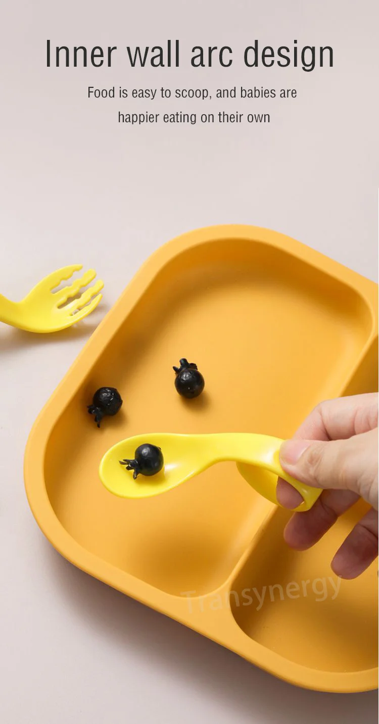 Eco Friendly Baby Tableware Plate Food-grade Silicone Baby Feeding ...