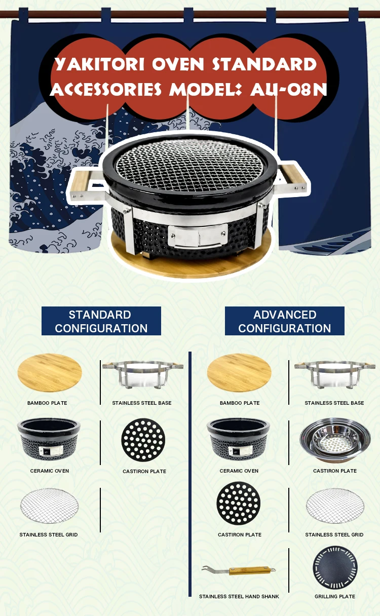 Auplex Japanese Yakiniku Yakitori BBQ Grill - Portable & Durable