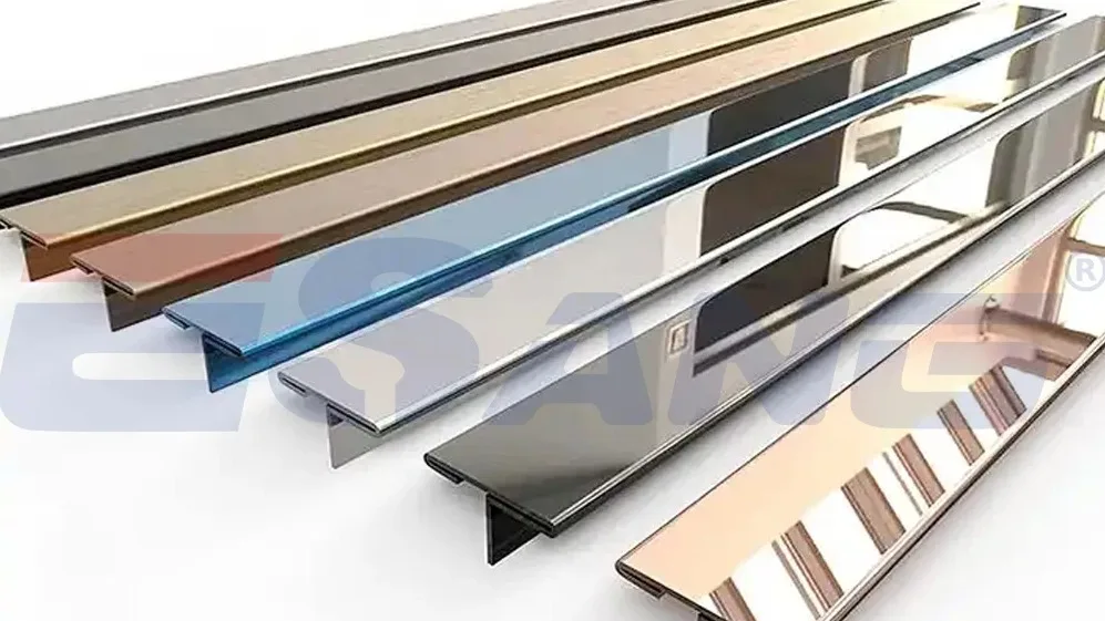 Esang T Shape Ceramic Corner Tile Trim Decorative Gold 304 Stainless ...