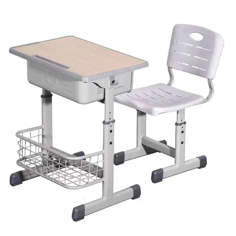 Durable Metal School Classroom Desk and Chair Set Comfortable Student ...