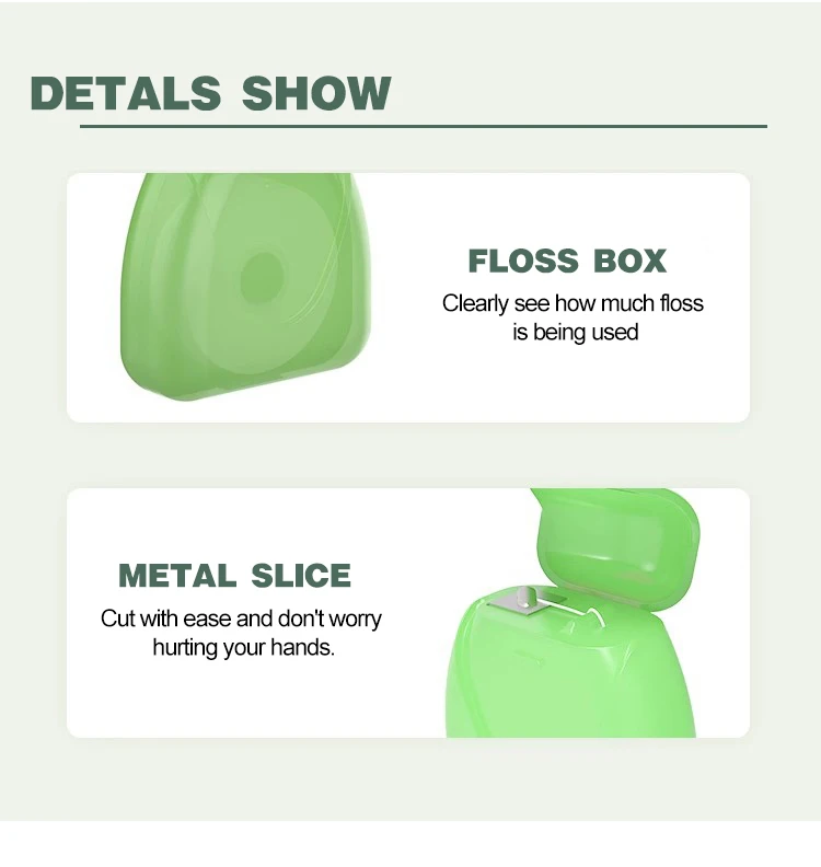 Bamboo Charcoal 25M Dental Floss Eco Friendly Mint Flavors Silk Nylon ...