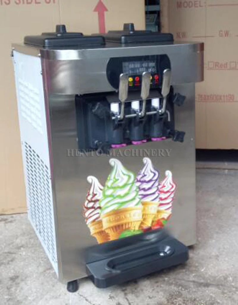Commercial Soft Serve Ice Cream Machine - 3 Flavor Option