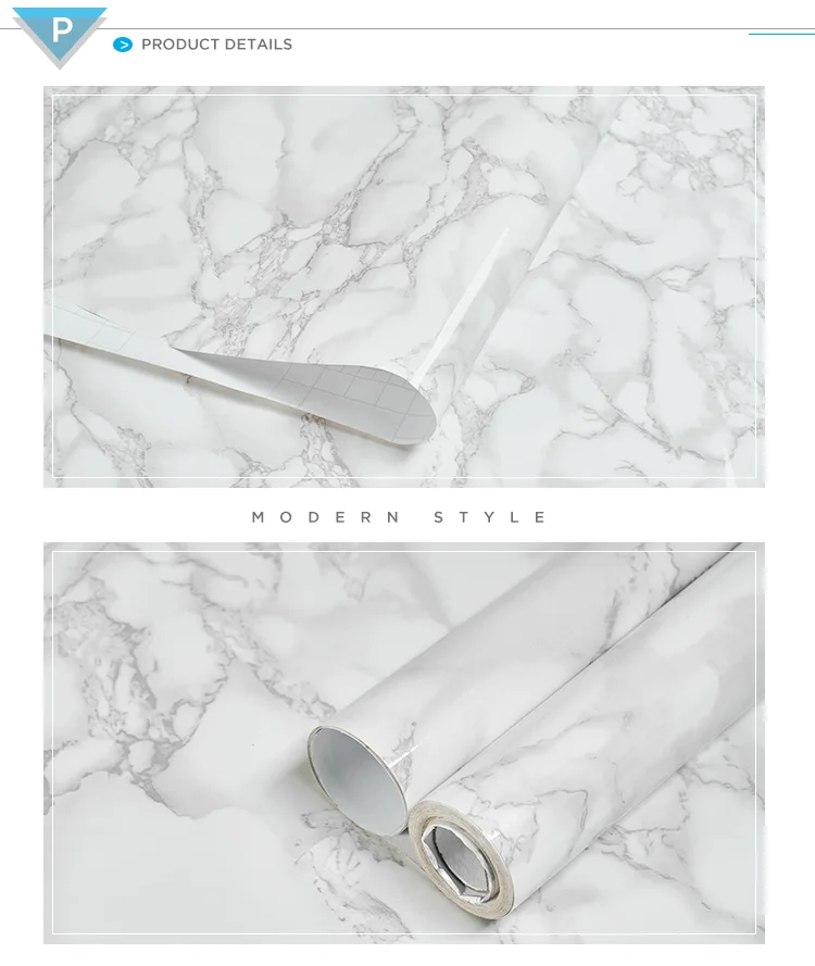 Vinyl 3d Pvc Marble Wallpaper Self Adhesive Oil Proof Stickers Waterproof Wallpaper For Kitchen ...