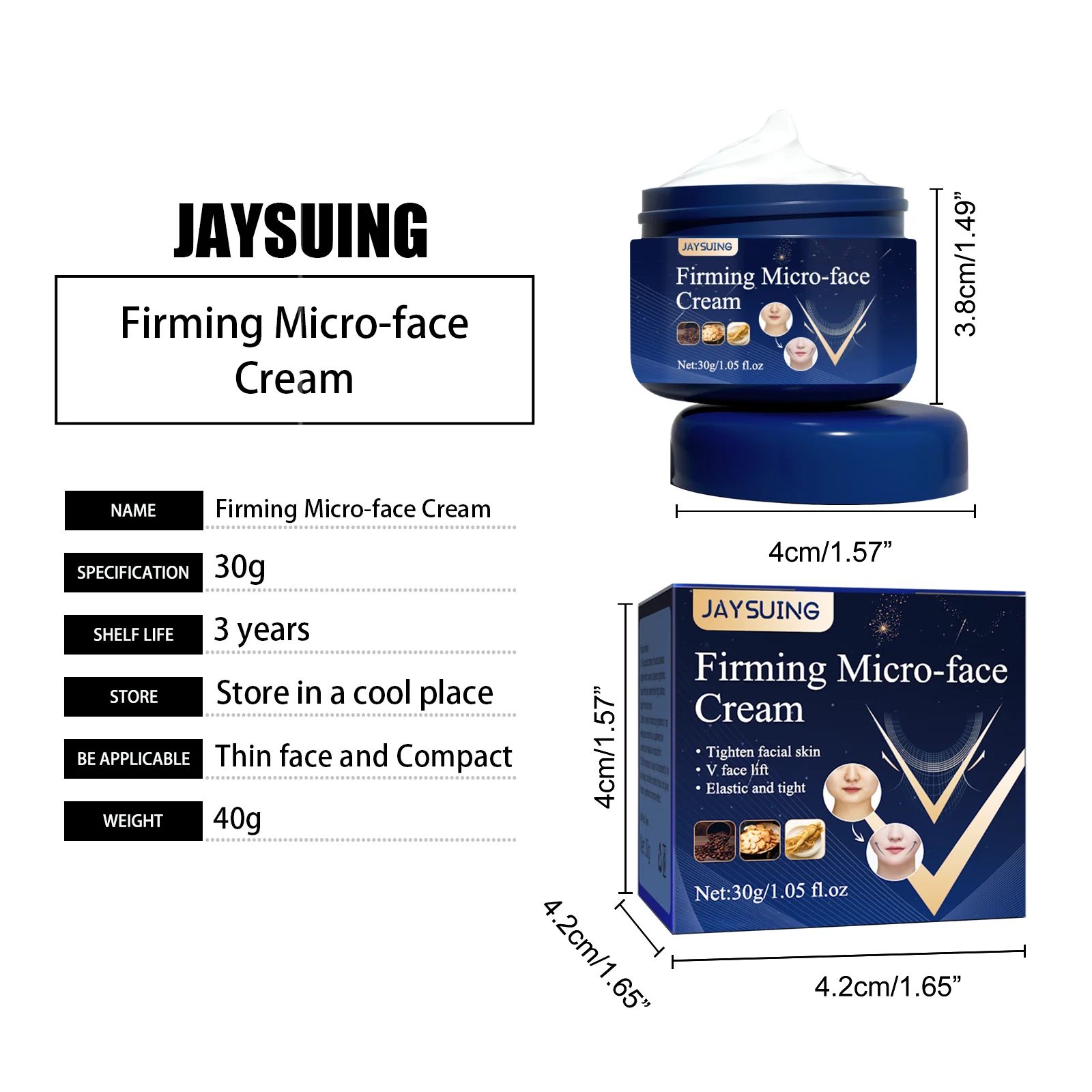 Jaysuing Firming Micro-Face Cream - Anti Aging & Whitening