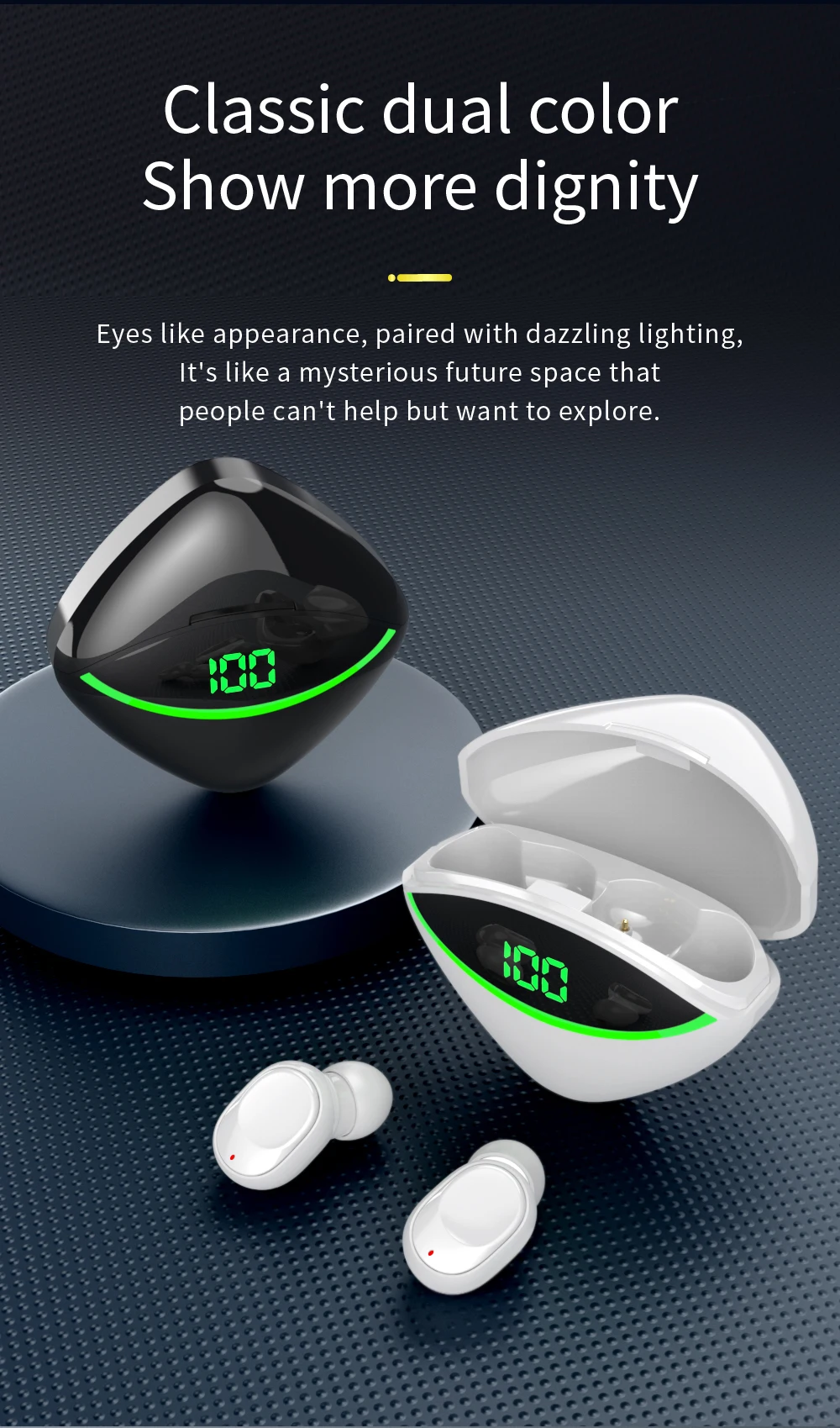 Y ONE True Wireless Earbuds In-Ear TWS with Digital Display Battery ...