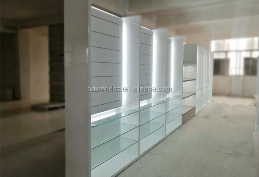 Wall Fixture Display Shelves for Chain Garment Shop New Design Clothing ...