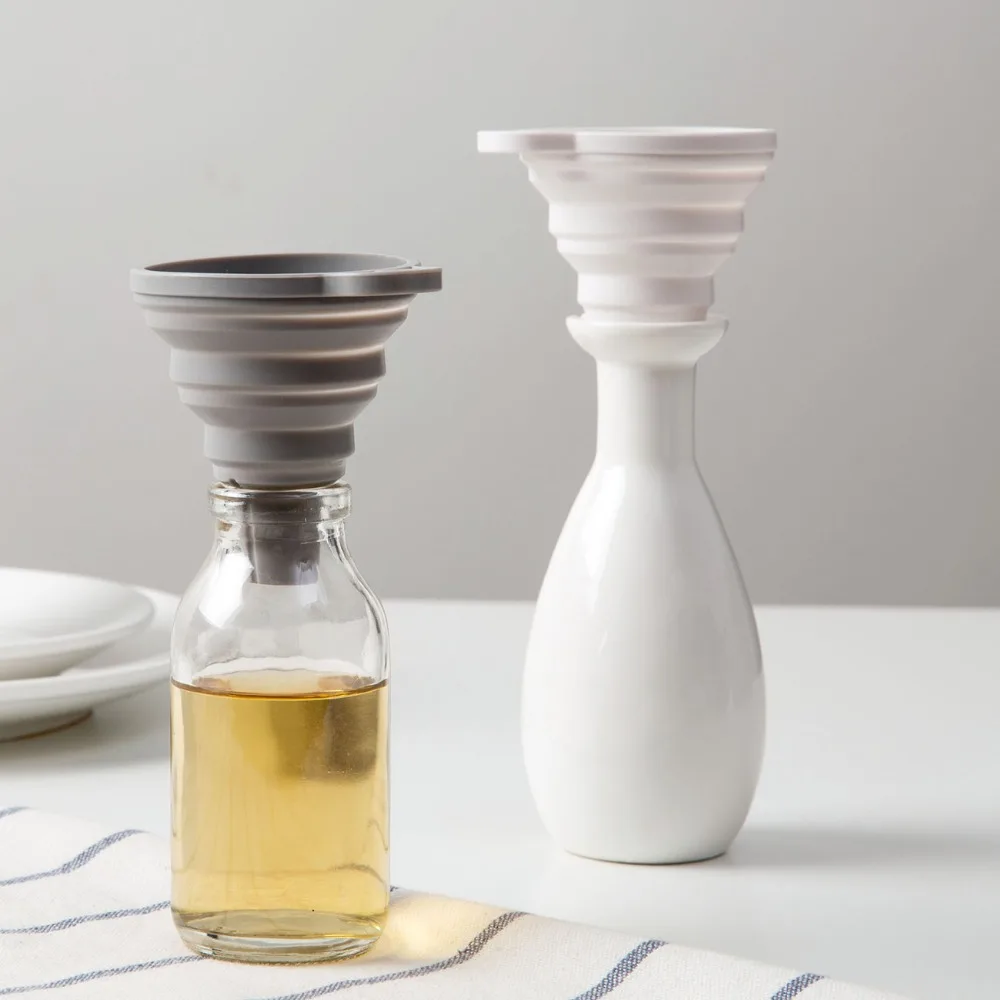 Foldable Silicone Funnel Filling Empty Bottle Portable Folding Funnels ...