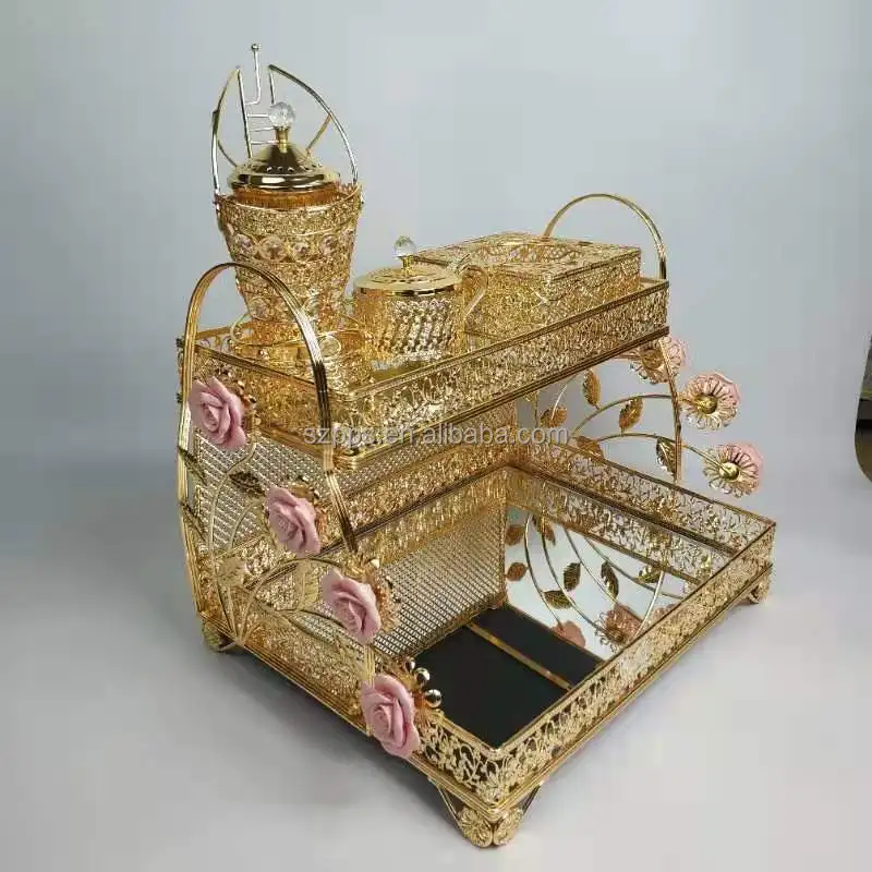 Ethiopian Metal Coffee Table Tea Tray Habesha Rekebot Ft690 Gold - Buy ...